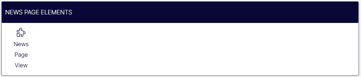 News Page Elements widgets – Support Help Center