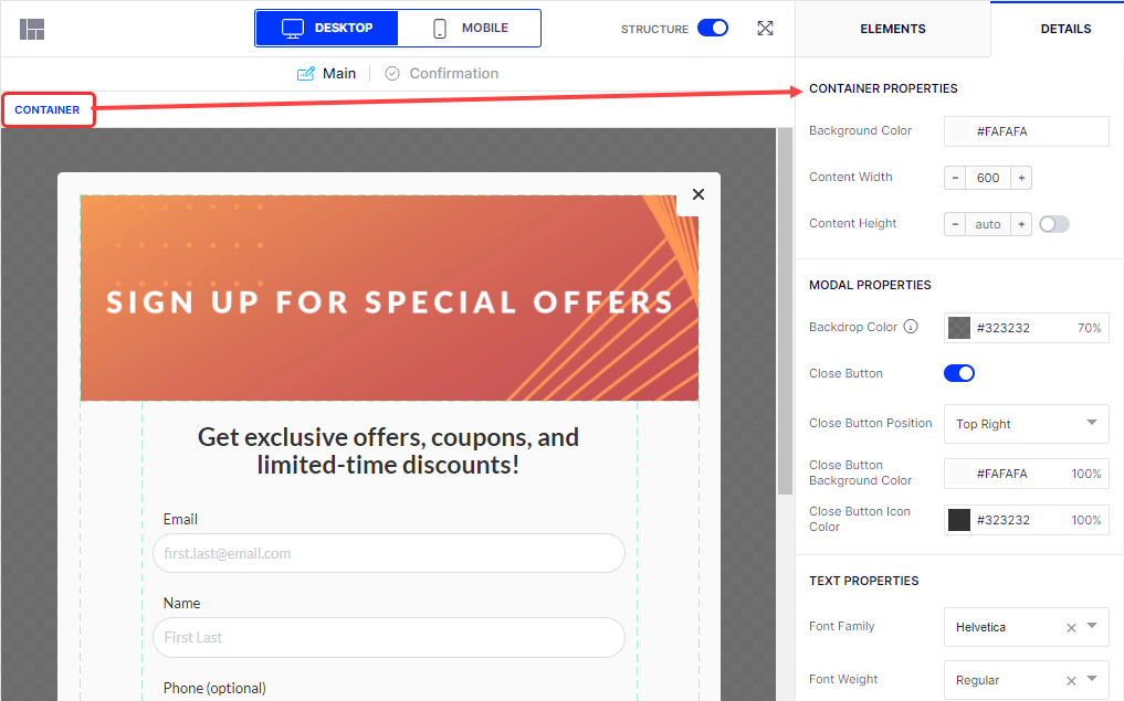 Manage Pop Up Modals And Forms Support Help Center