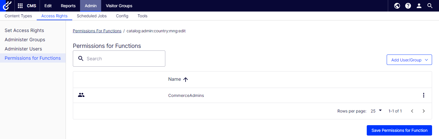 Access rights for Customized Commerce – Support Help Center