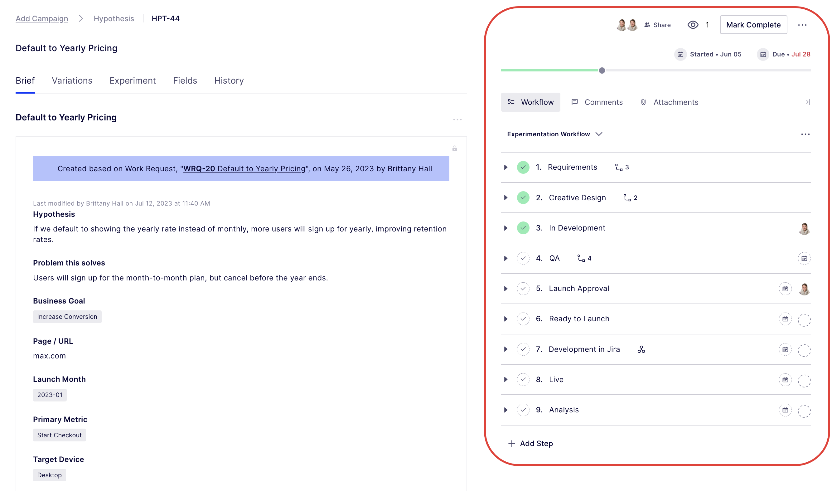Hypothesis workflow – Support Help Center