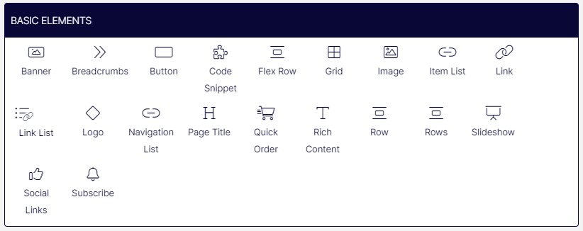 Basic Elements widgets – Support Help Center