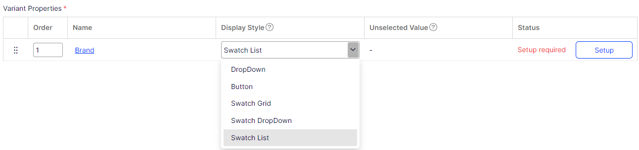Set up variant display options – Support Help Center