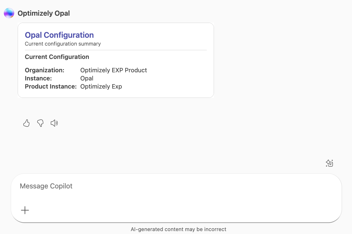Optimizely Opal in Microsoft Copilot – Support Help Center