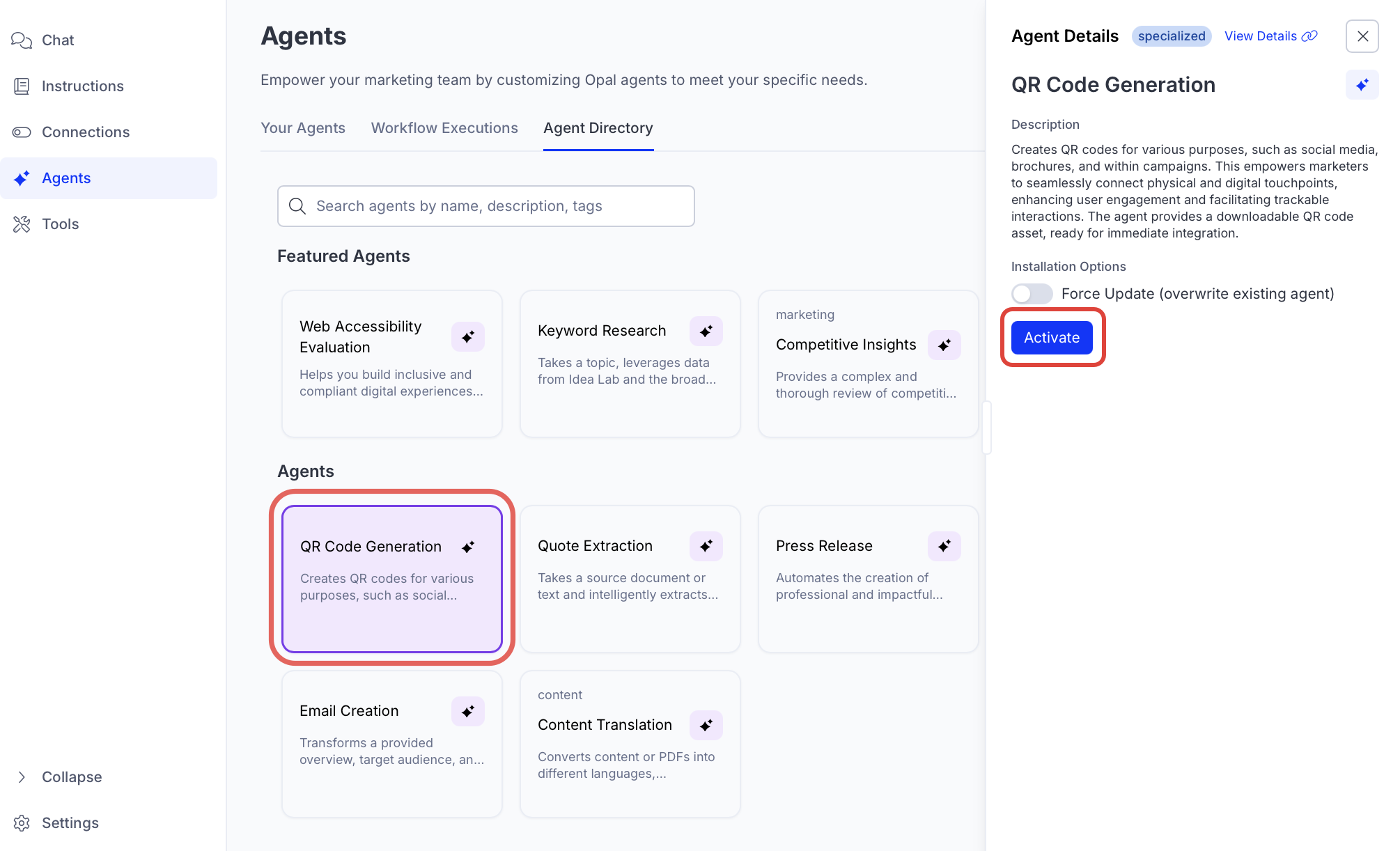QR code generation agent – Support Help Center