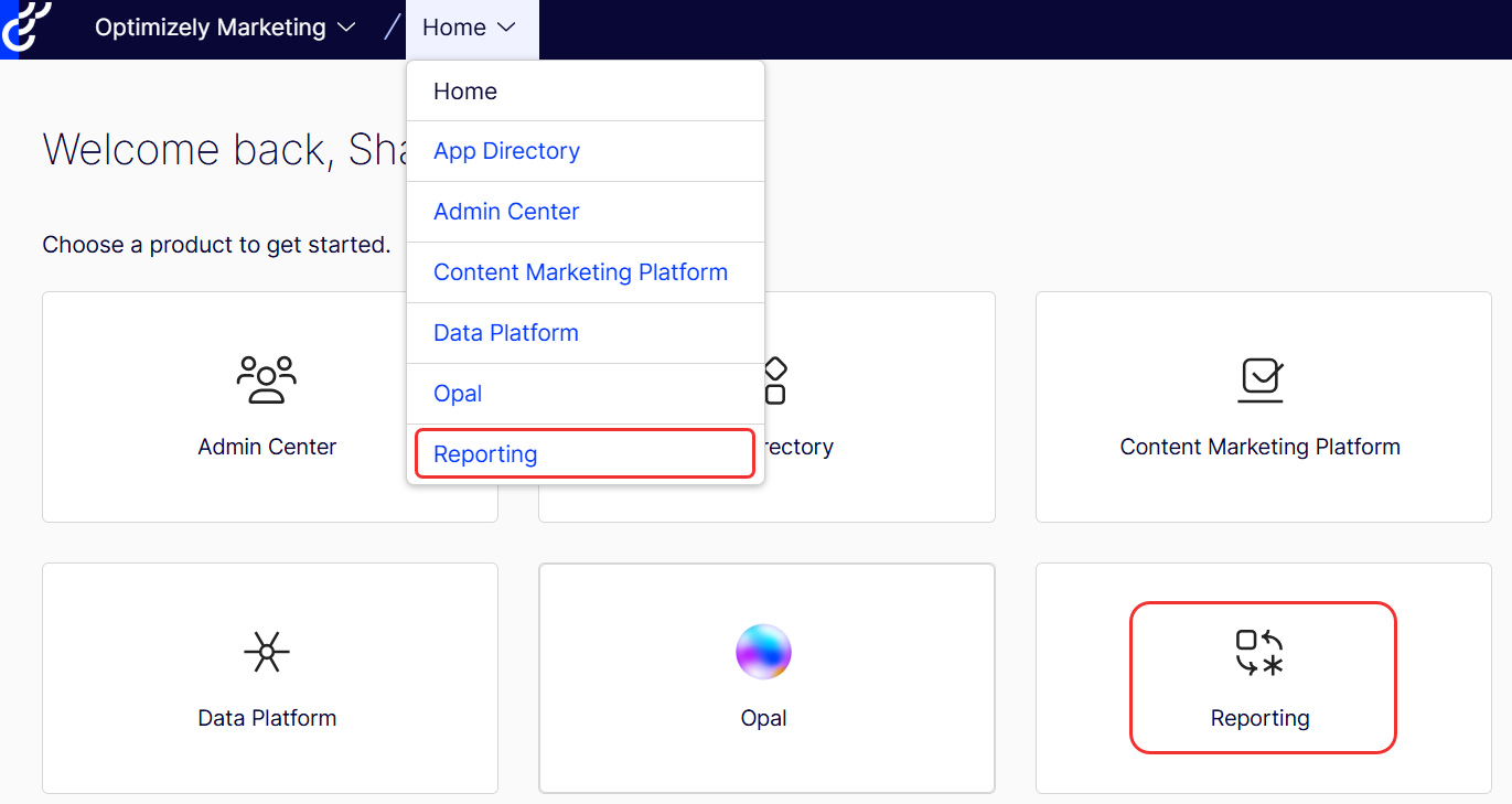Optimizely Reporting for Opal – Support Help Center