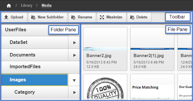 Use the local file system media library – Support Help Center