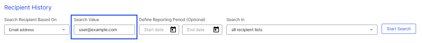 Recipient history – Support Help Center