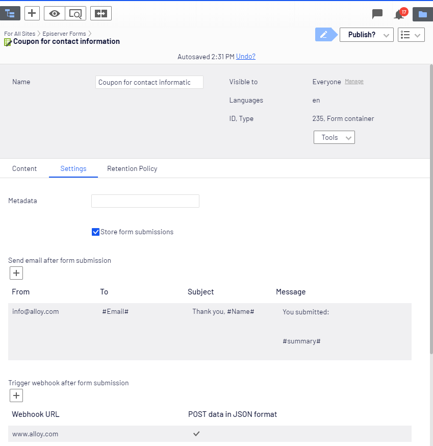 Create a form – Support Help Center