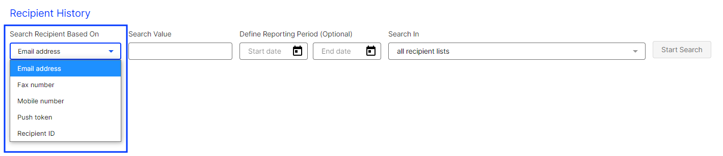 Recipient history – Support Help Center