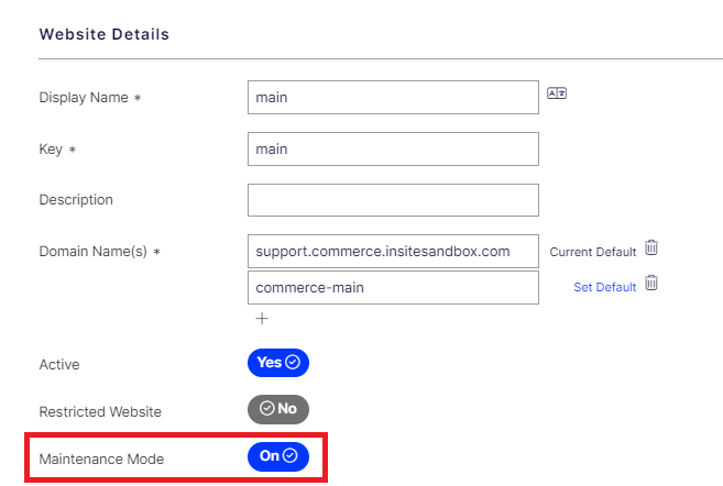 Configure maintenance – Support Help Center