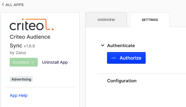Integrate Criteo – Support Help Center