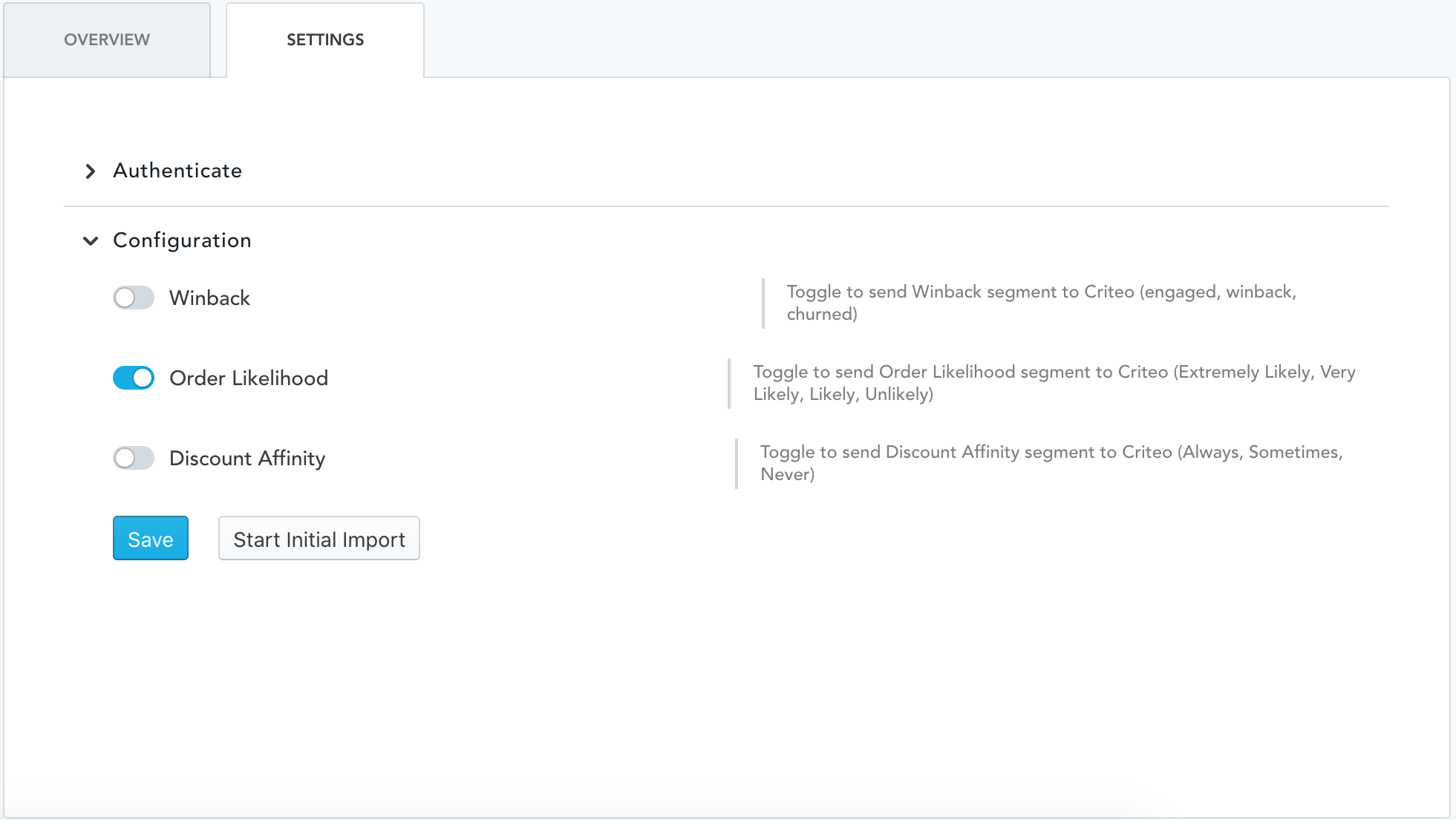 Integrate Criteo – Support Help Center