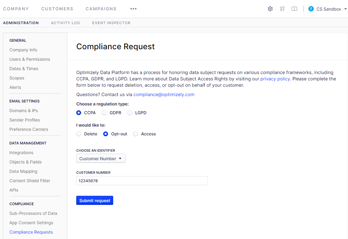Process GDPR And CCPA Requests Support Help Center